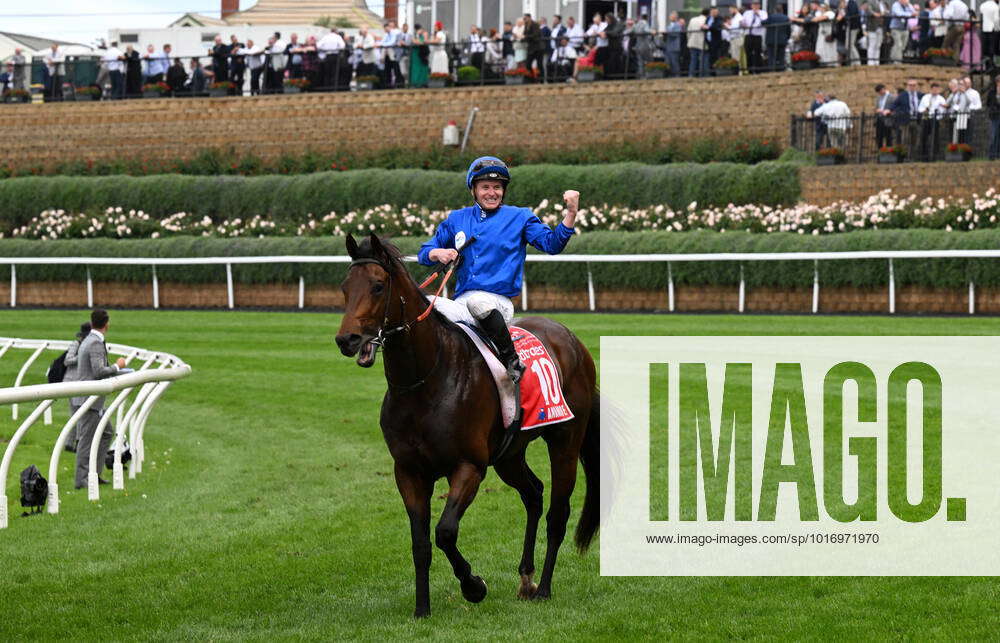 RACING COX PLATE, Jockey James McDonald reacts after riding Anamoe to ...