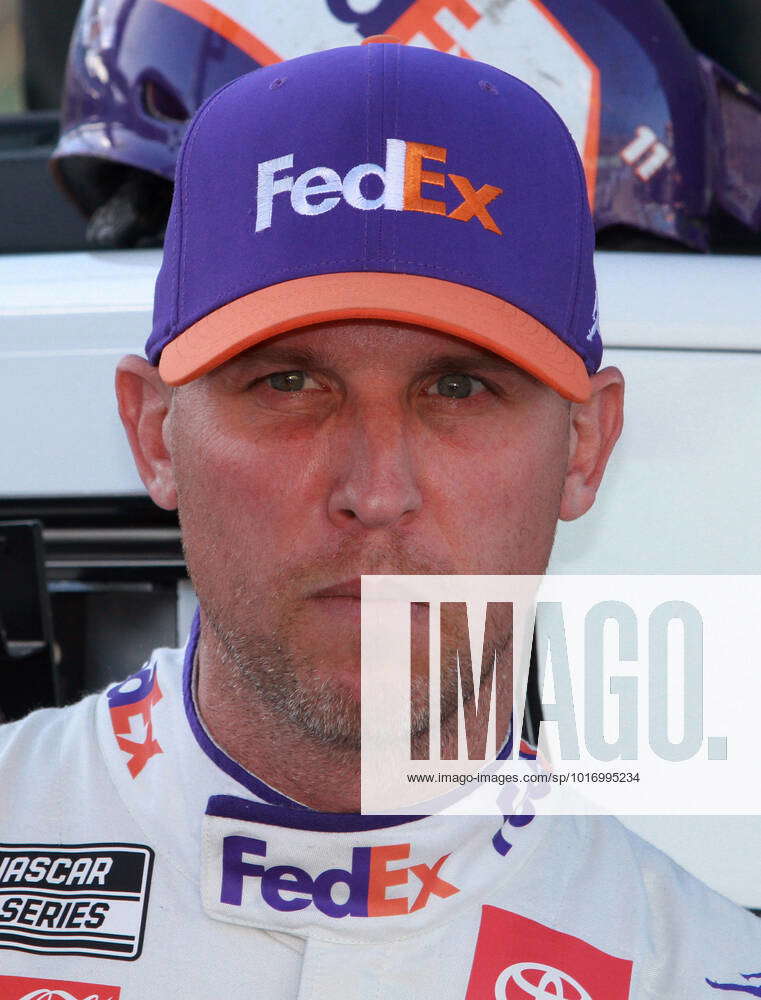 HOMESTEAD, FL - OCTOBER 22: Denny Hamlin waits on pit road for practice ...