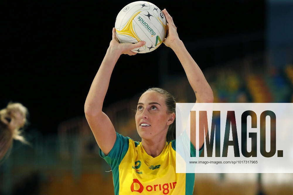 NETBALL AUSTRALIA ENGLAND, Cara Koenen of the Diamonds warms up before ...