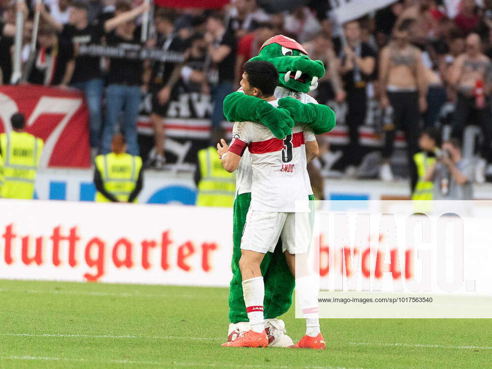 After the end of the game final cheer, joy at Fritzle VfB Stuttgart ...