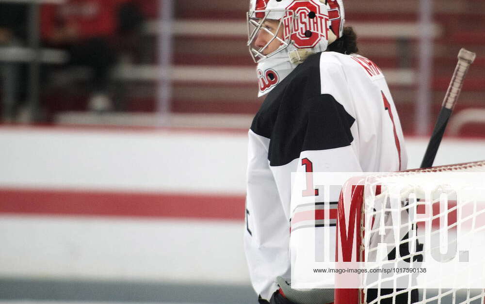October 29, 2022: Ohio State Buckeyes goaltender Raygan Kirk (1) during ...