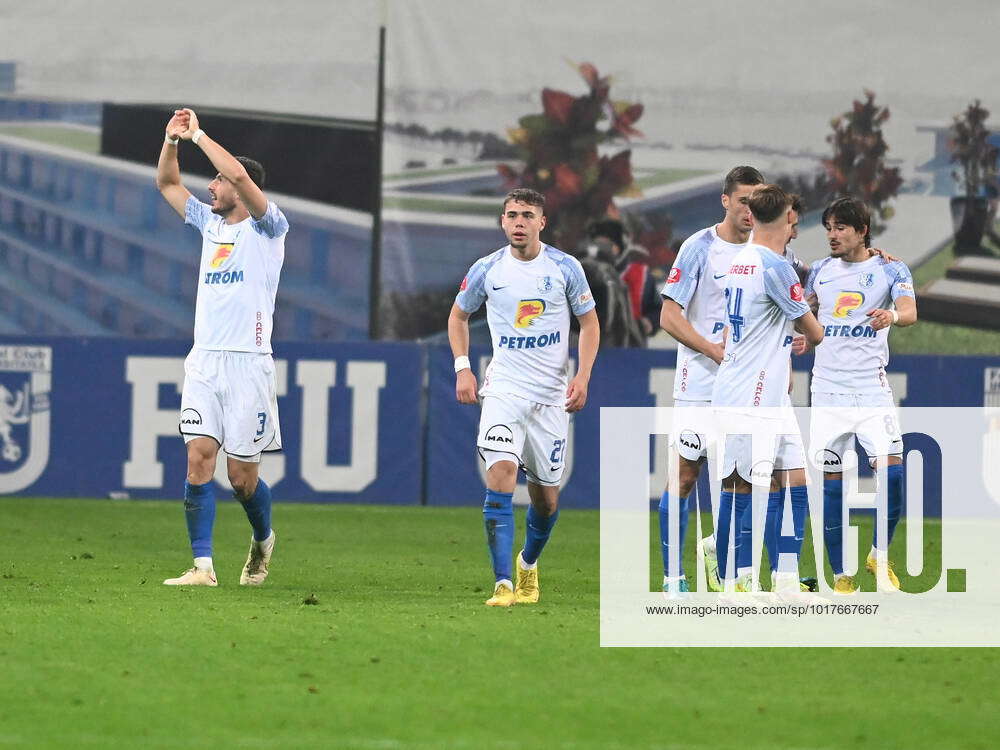 Mihai Popescu rejoices after a goal scored alongside Constanta ...