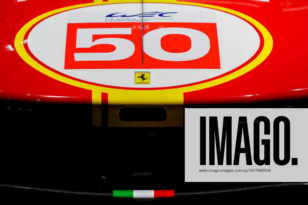 Ferrari Challenge Cup Ferrari logo on Ferrari 499P HyperCar during the ...