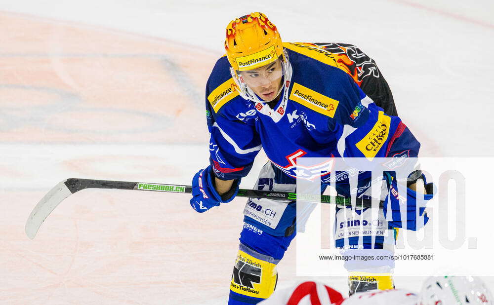 EHC Kloten top scorer Jonathan Ang during the home game against ...
