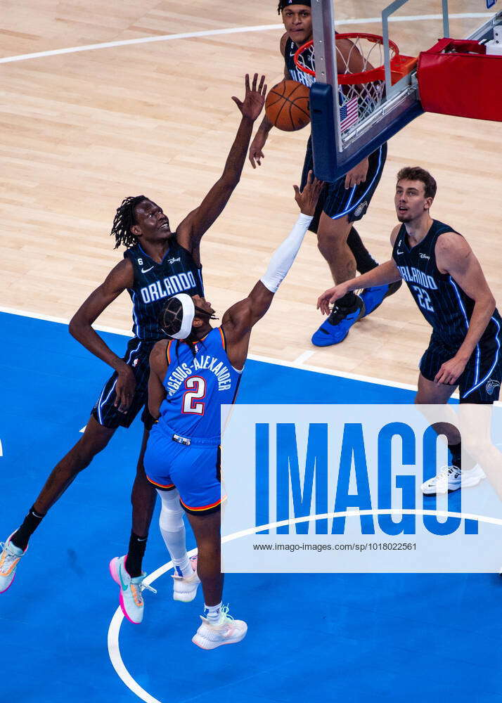 OKLAHOMA CITY, CA - NOVEMBER 01: Orlando Magic Bol Bol (10) blocking ...