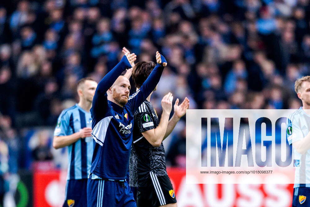 221103 Magnus Eriksson of Djurgarden celebrates after the UEFA ...