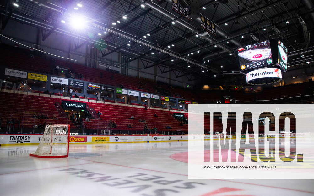 221105 Monitor ERP Arena before the ice hockey match in the SHL between ...