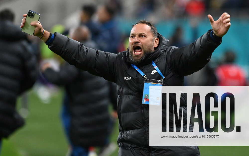 Marius Popa rejoices after a stellar goal scored in the football match ...