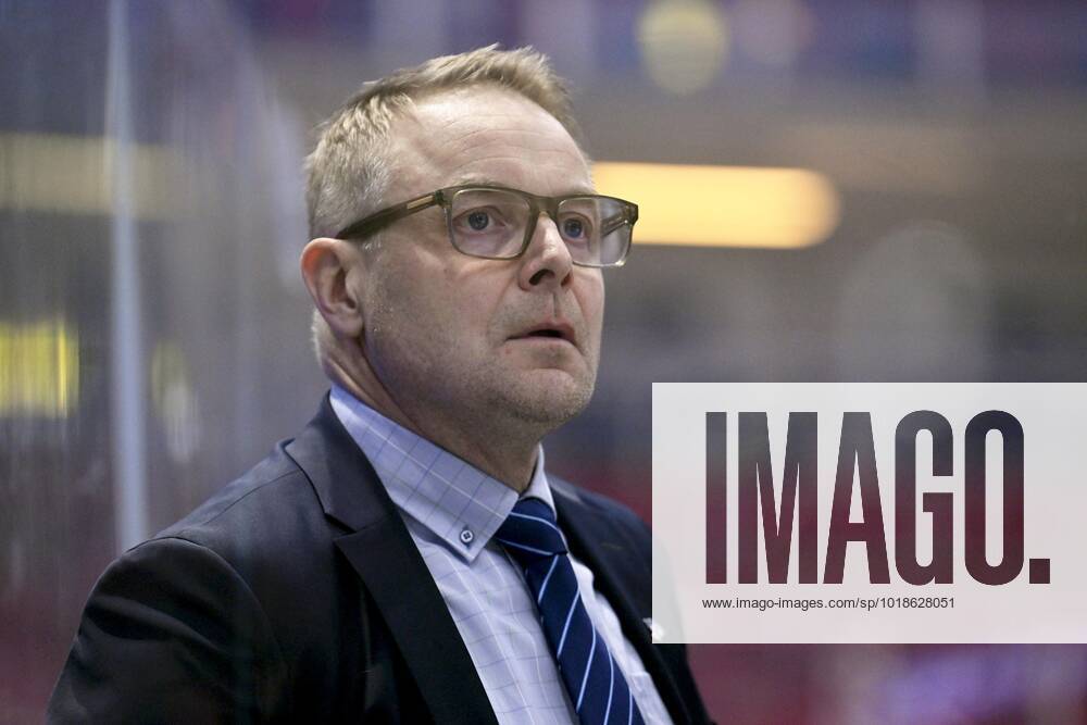 Head coach Juuso Toivola of Team Finland tends the bench during the ...