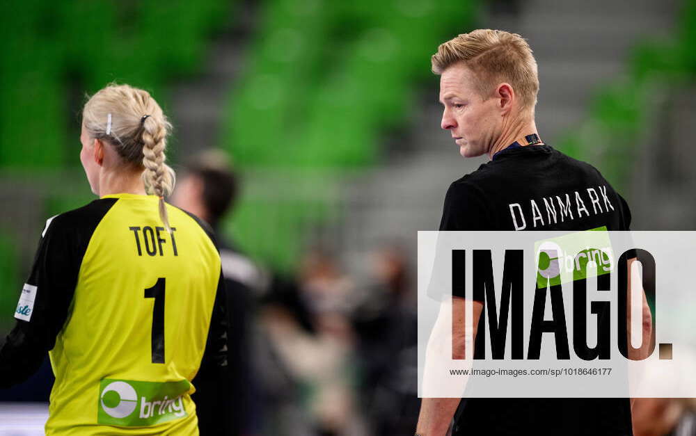 221110 goalkeeper Sandra Toft and Head coach Jesper Jensen of Denmark ...