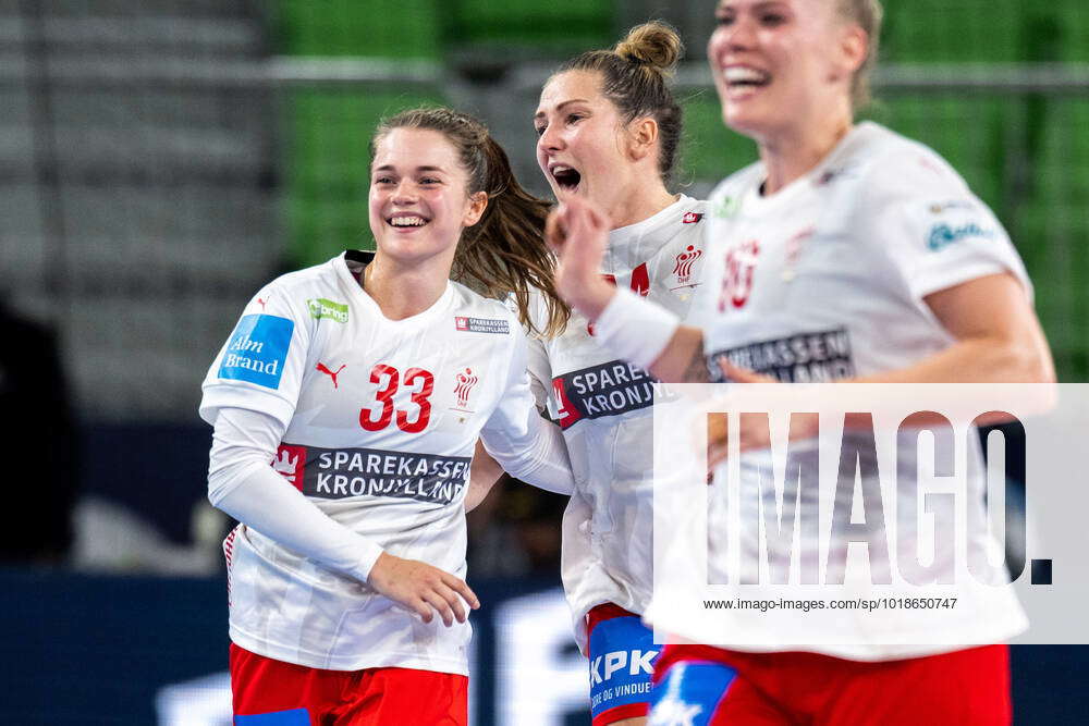 221110 Emma Cecile Uhrskov Friis and Rikke Iversen of Denmark celebrate ...