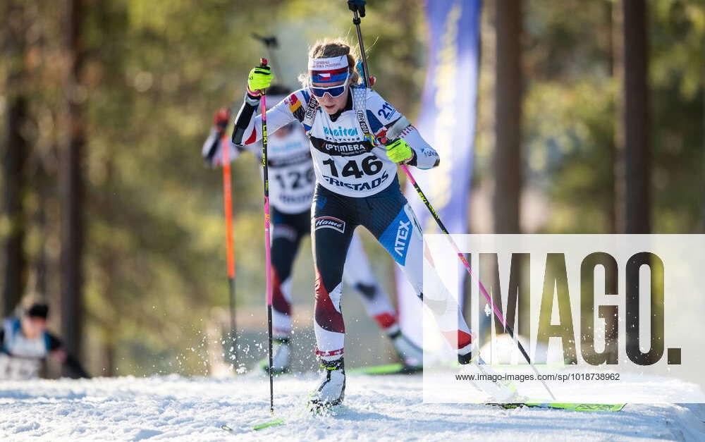 221112 Marketa Davidova during the womens short distance biathlon ...