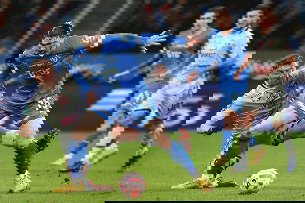 RUSSIA, MOSCOW - : CSKA Moscow s Fyodor Chalov and Dynamo Moscow s ...