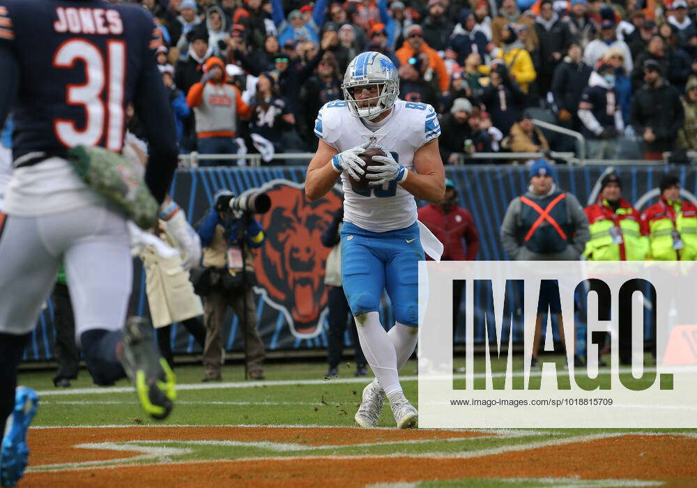 CHICAGO, IL - NOVEMBER 13: Detroit Lions tight end Brock Wright (89 ...