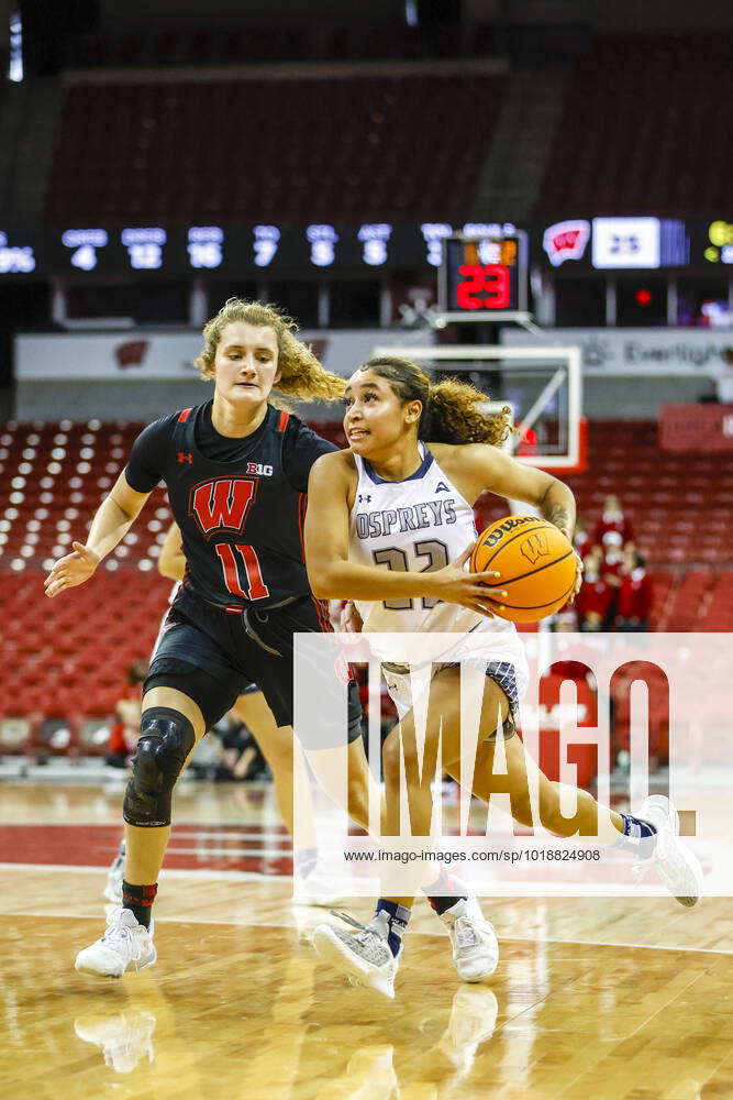 MADISON, WI - NOVEMBER 13:North Florida guard Lyric Swann heads for the ...