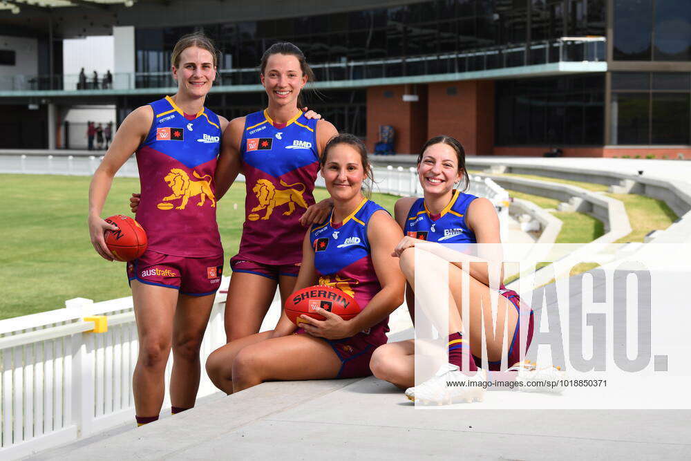 AFLW LIONS MEDIA OPP, AFLW Lions players Greta Bodey, Jade Ellenger Bre ...