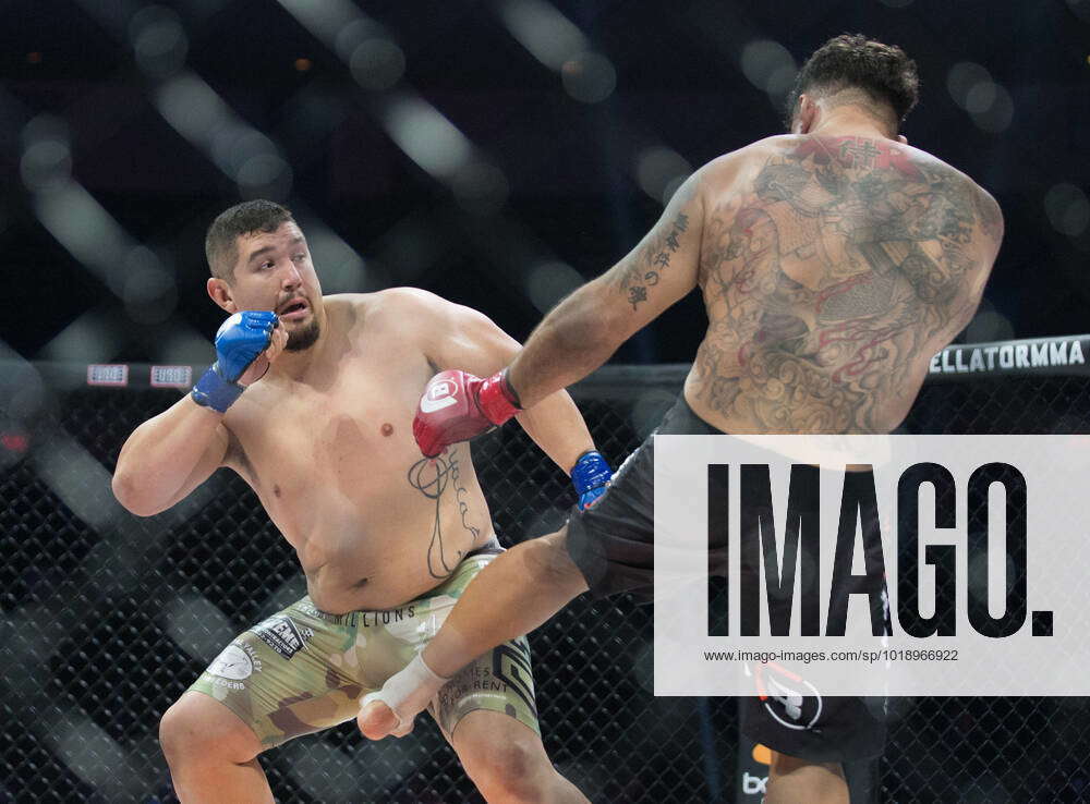 MMA: Bellator Hawaii-Ayala vs Mir, Dec 14, 2018; Honolulu, HI, USA; Javy Ayala (blue gloves) and