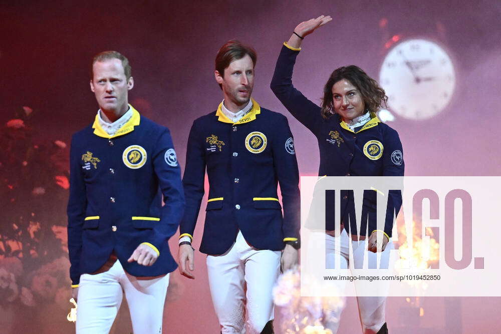 From left Niels Bruynseels, Pieter Devos, Anna Kellnerova of Team ...