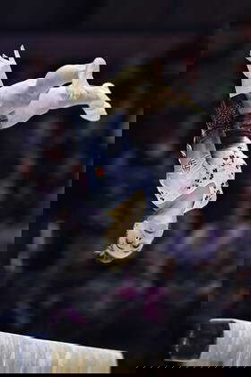 Greta Mayer, HUN, during qualification at 2022 artistic gymnastics ...