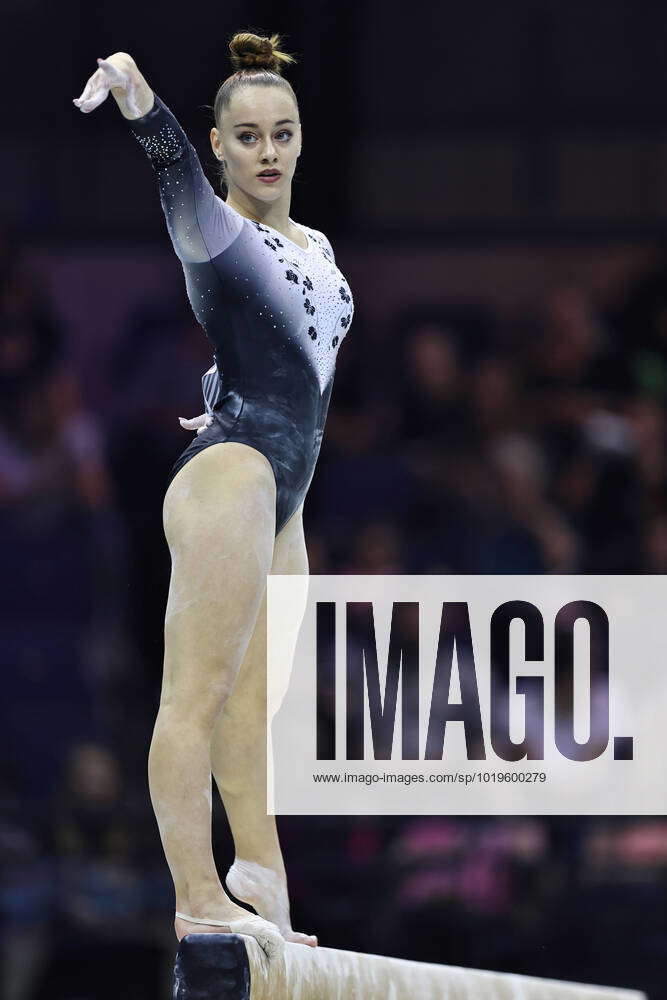 Greta Mayer, HUN, during qualification at 2022 artistic gymnastics ...