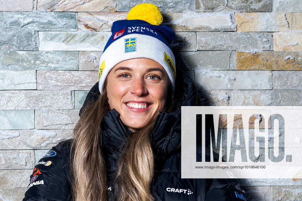 221124 Anna Dyvik of Sweden posing for a portrait during a press event ...