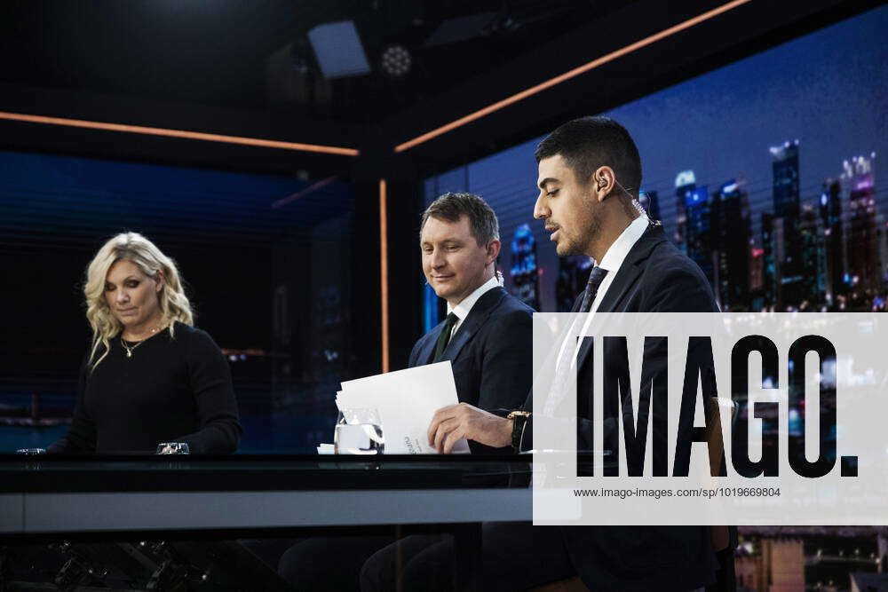 221124 Anna Brolin, Kim Källström and Siavoush Fallahi during the World ...