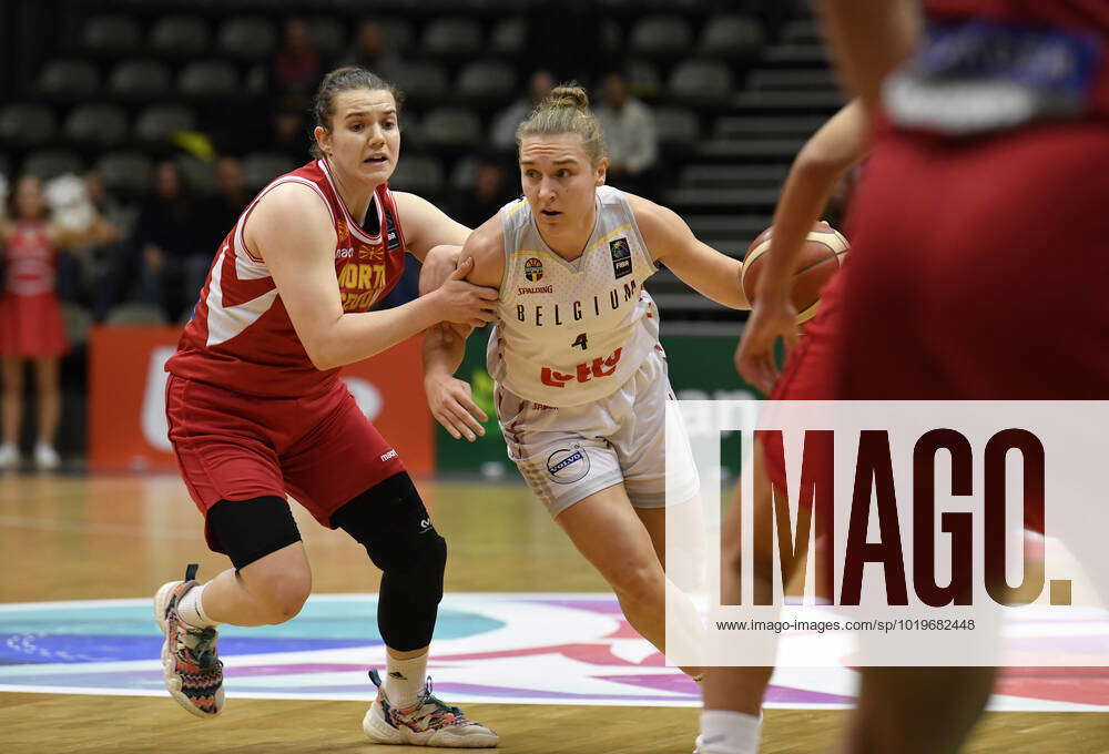 North Macedonian Ilina Selcova and Belgium s Elise Ramette fight for ...