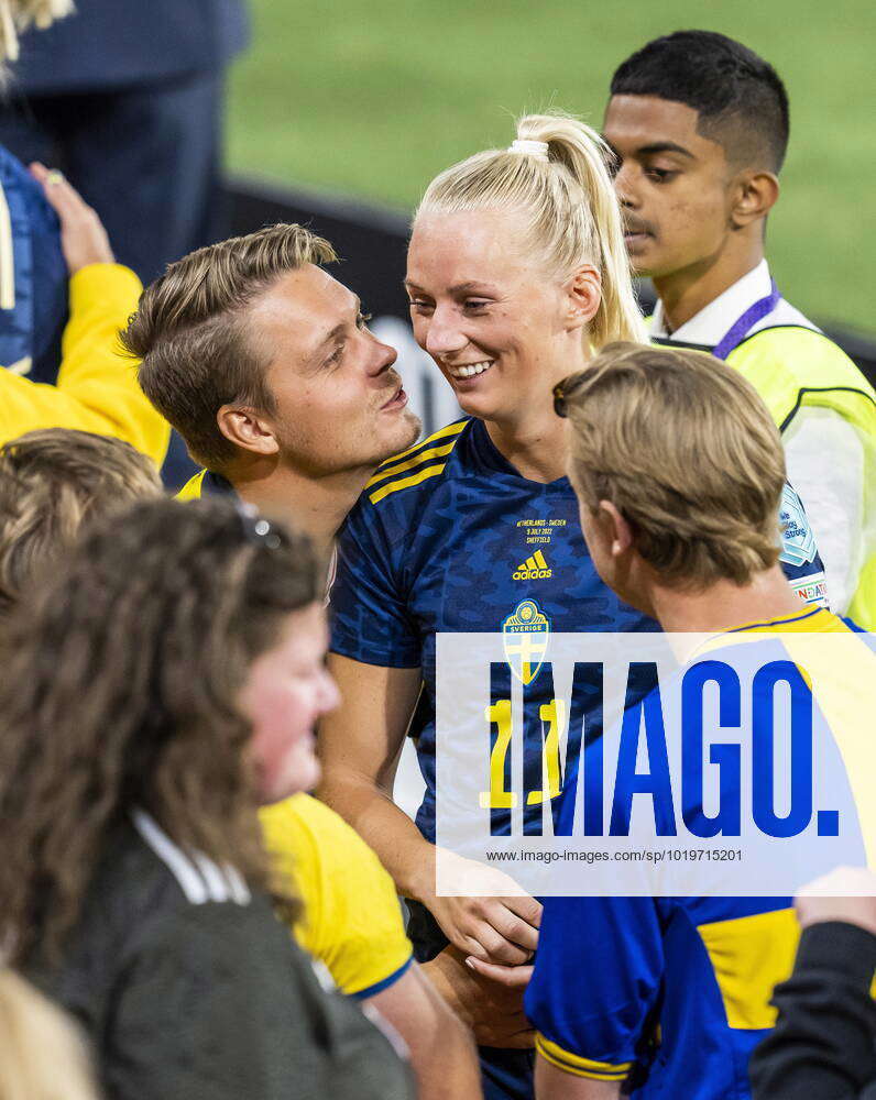 Stina Blackstenius with her boyfriend Philip Haman after the womens ...