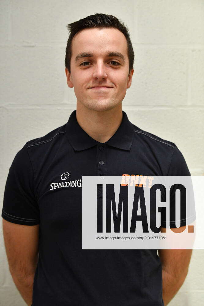 Referee Tybo Mylle poses for the photographer during a basketball match ...