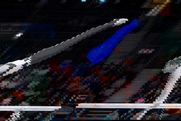 Glenn Trebing TV Schwaebisch Gmuend Wetzgau on parallel bars, GER ...