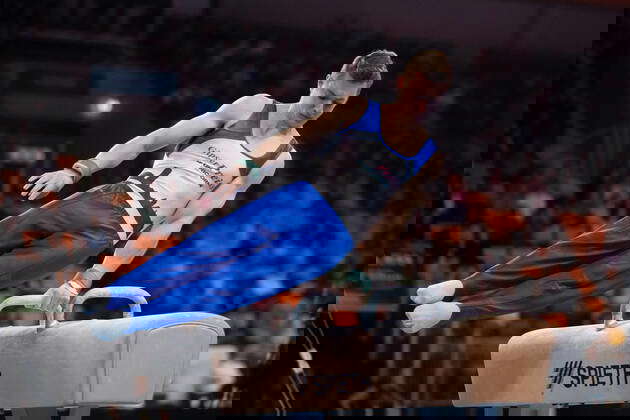 Glenn Trebing TV Schwaebisch Gmuend Wetzgau on parallel bars, GER ...