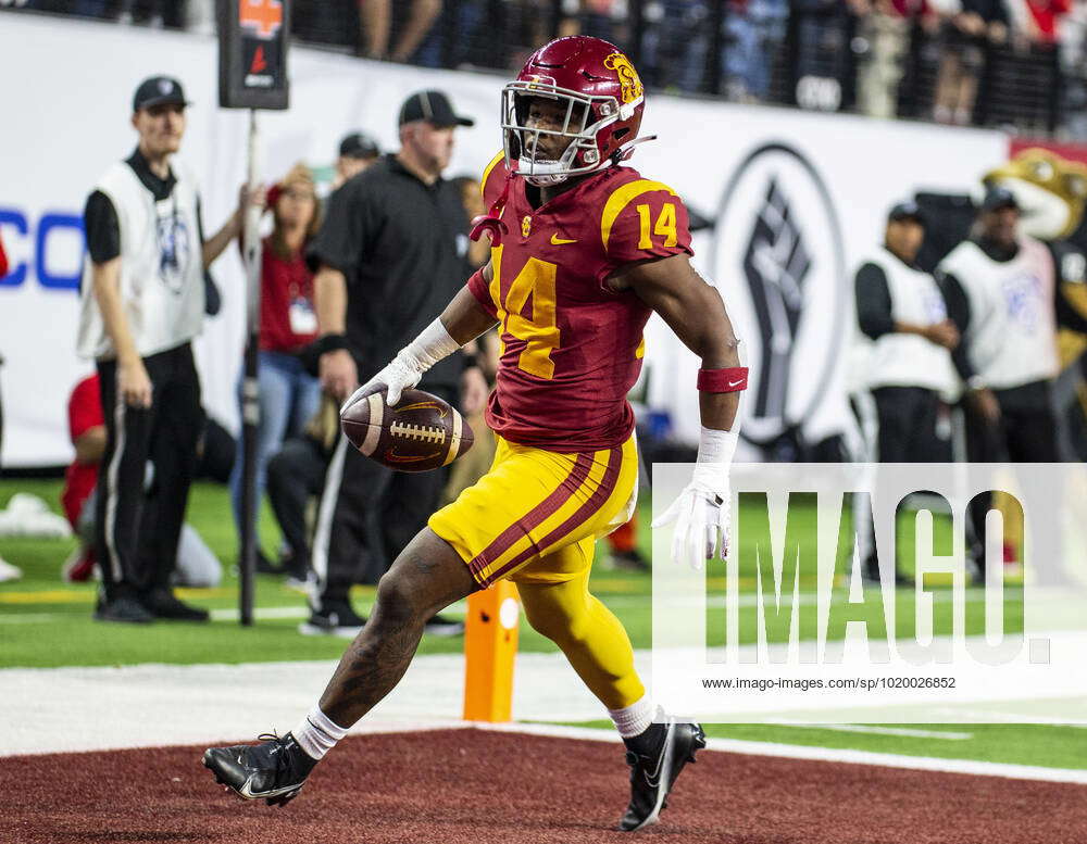 December 02 2022 Las Vegas, NV U.S.A. USC running back Raleek Brown (14 ...