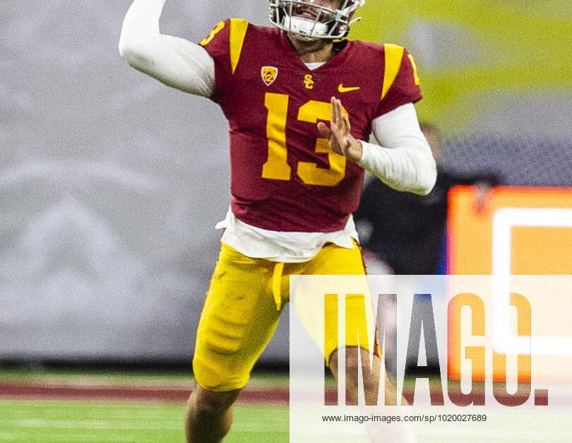December 02 2022 Las Vegas, NV U.S.A USC quarterback Caleb Williams (13 ...