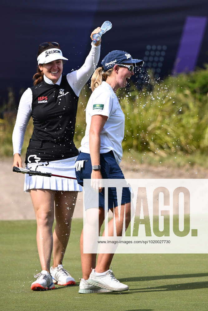 GOLF AUSTRALIAN OPEN, Hannah Green of Australia (left) joins Ashleigh ...