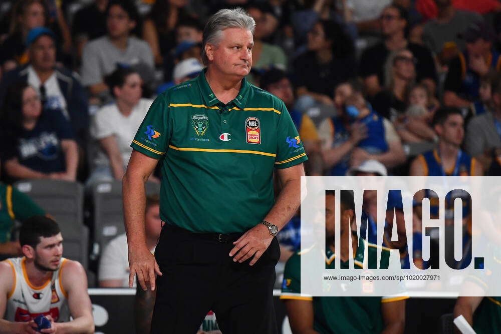 NBL BULLETS JACKJUMPERS, JackJumpers coach Scott Roth looks on during ...