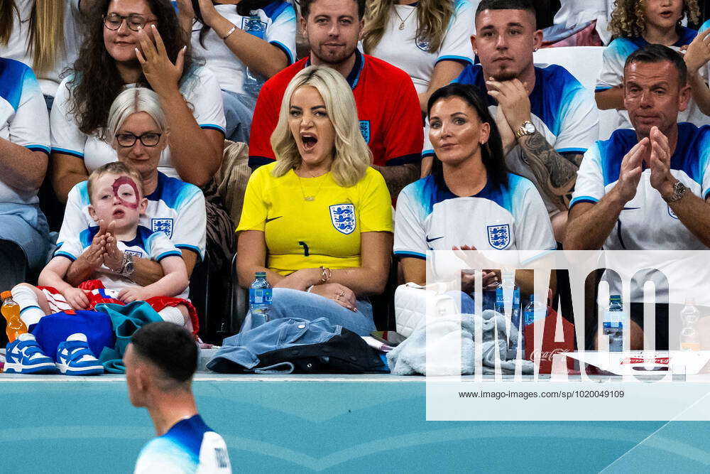 221204 Megan Davison, wife of goalkeeper Jordan Pickford of England, in ...