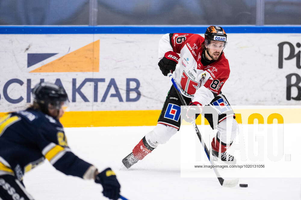 221208 Örebros Mathias BromÃ during the ice hockey match in the SHL between HV71 and Örebro on