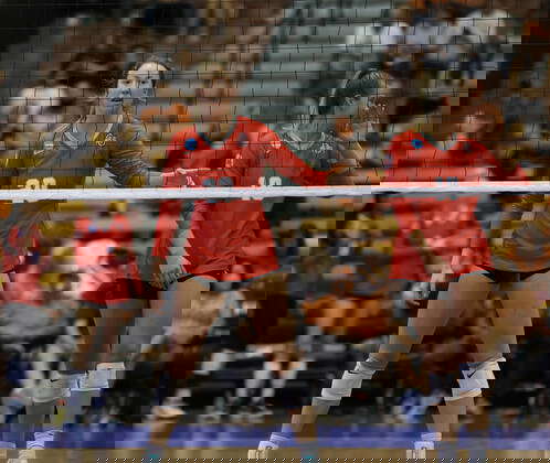 : Ohio State middle blocker Rylee Rader and outside hitter Gabby ...