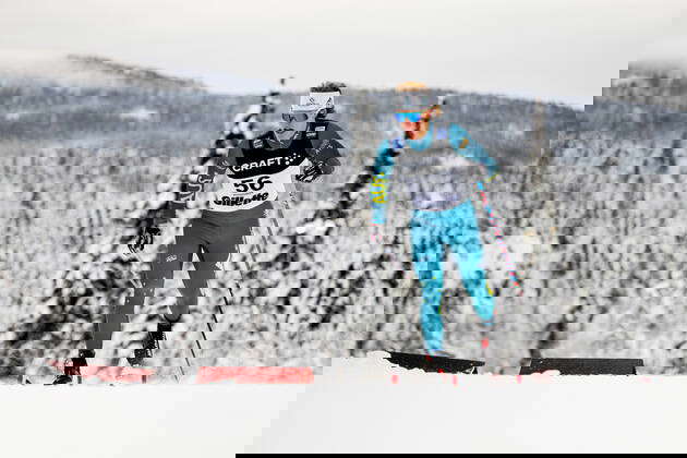 Lars Young Vik of Australia competes in mens classic technique sprint ...