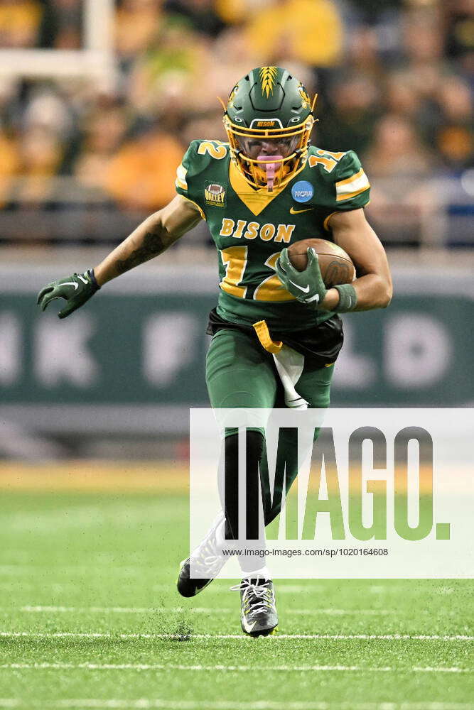 North Dakota State Bison wide receiver Braylon Henderson (12) runs with ...