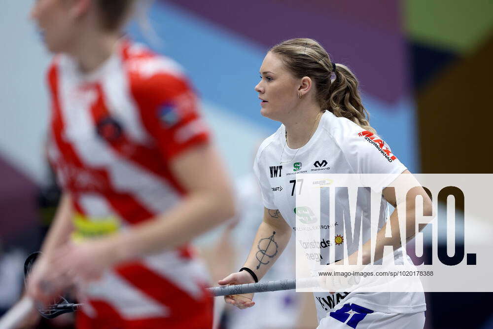 221210 Karlstads Alexandra Terner during the floorball match in the ...