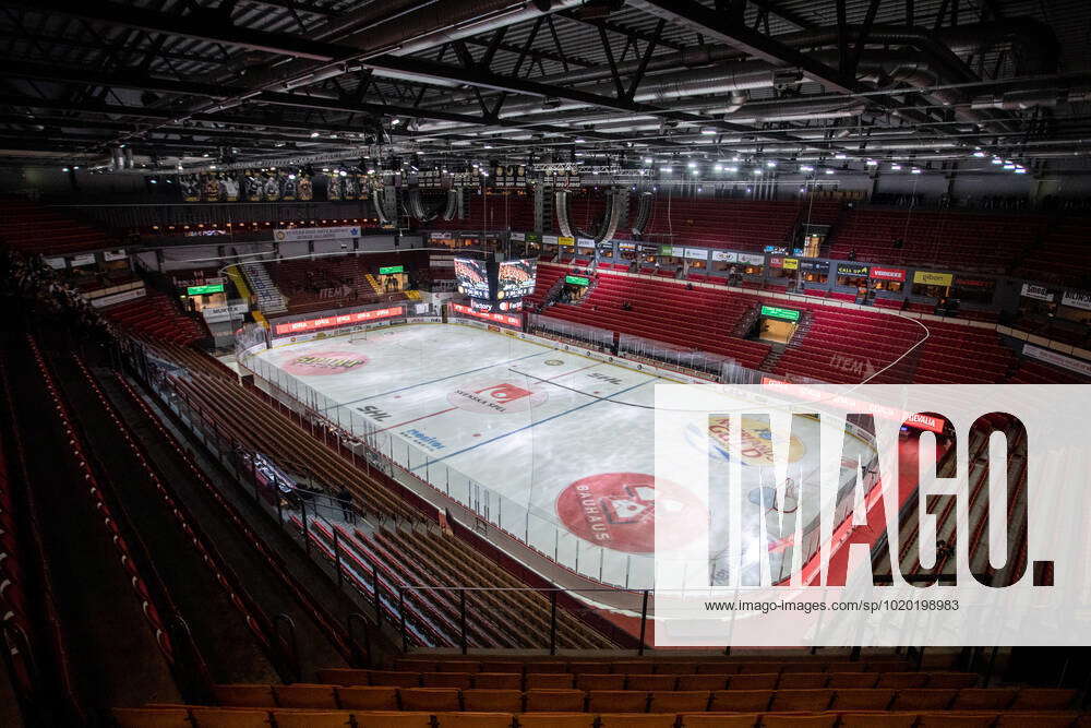 221210 Monitor ERP Arena before the ice hockey match in the SHL between ...