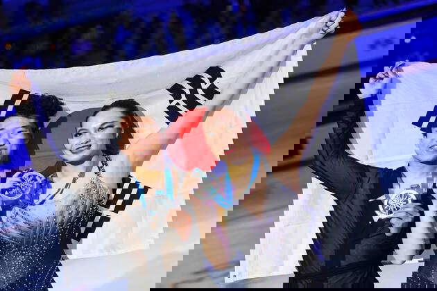 Junior Ice Dance Awards, Hannah LIM & Ye QUAN second place, during ...