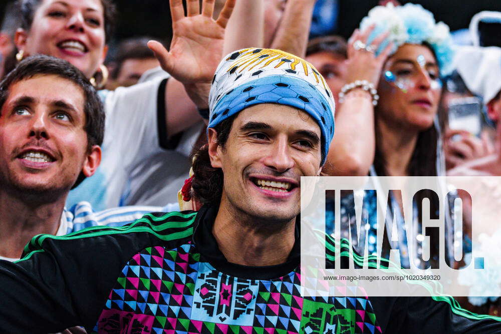 LUSAIL, QATAR - DECEMBER 13: Argentina fan celebrates Argentinas win ...