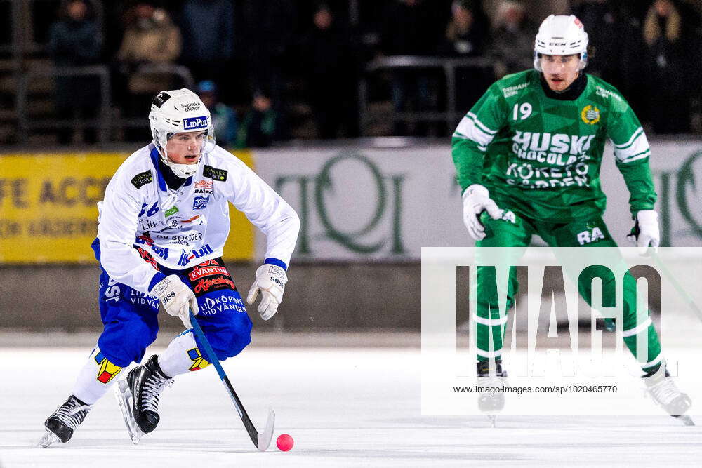 221216 Villa Lidköpings Alexander Karlgren and Hammarbys Isac Karlsson ...