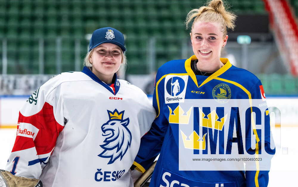 221217 Goaltender Viktorie Svejdova of Czech Republic and Emma Forsgren ...