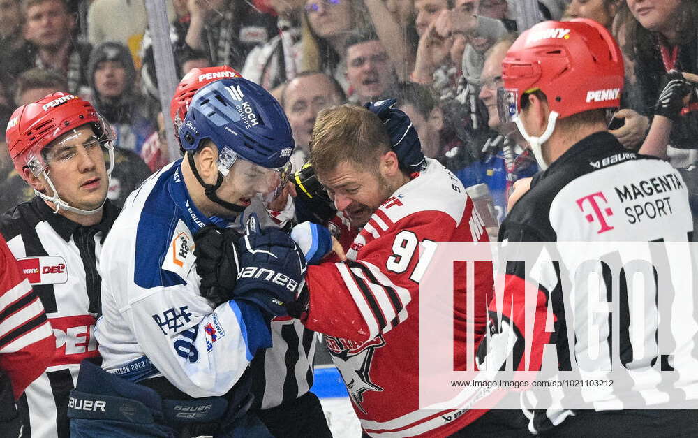 Bastian Eckl Straubing Tigers, 98 in fistfight against Moritz Mueller Koelner Haie, 91 Koelner