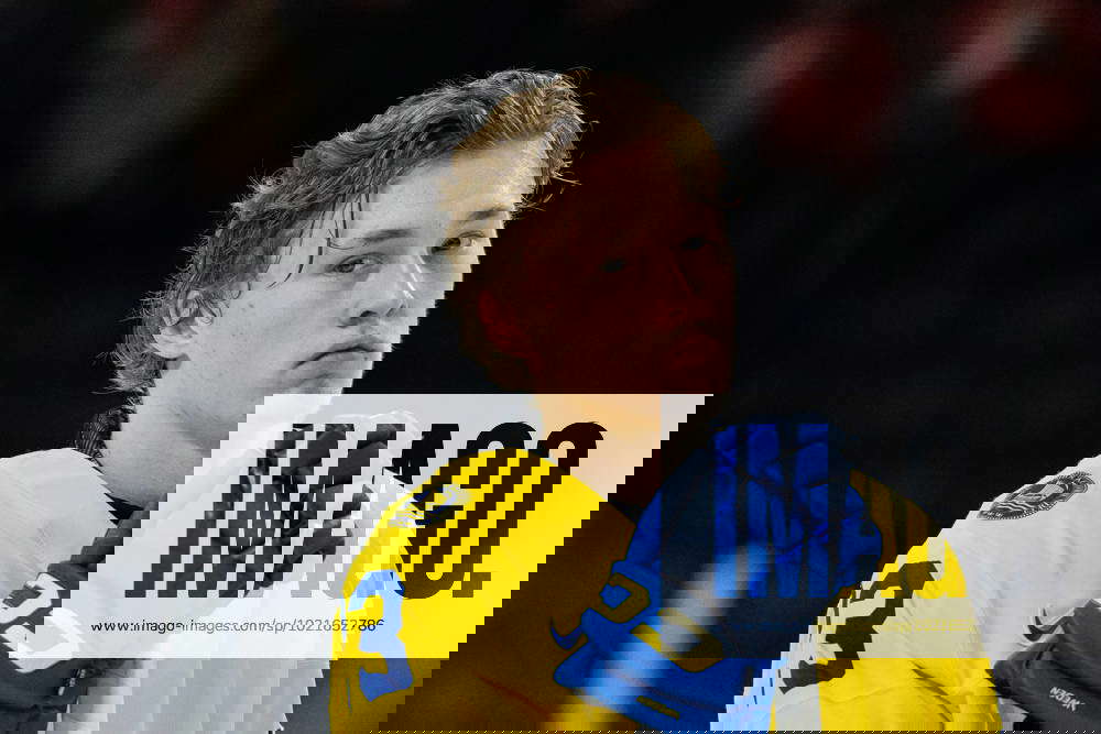 230105 William Strömgren of Sweden looks dejected after the 2023 IIHF ...