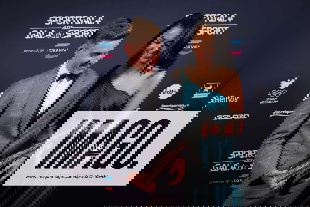 Remco Evenepoel and his partner Oumaima Oumi Rayane pictured during the ...