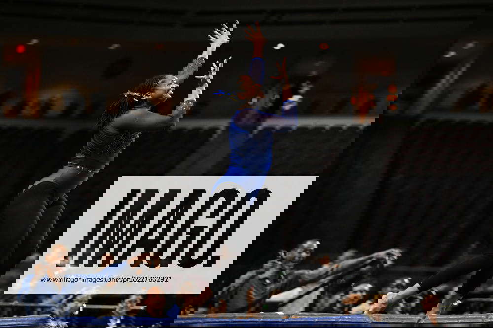 : NAIMAH MUHAMMAD from Fisk University competes on the floor exercise ...